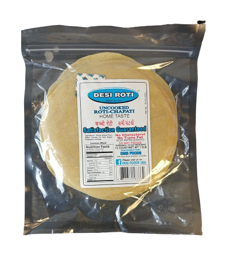 Desi Roti (uncooked Roti Chapati) - 12 Count
